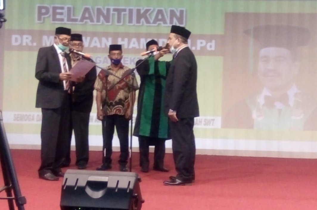Marwan Hamid Dilantik Jadi Rektor Umuslim Periode 2020-2024