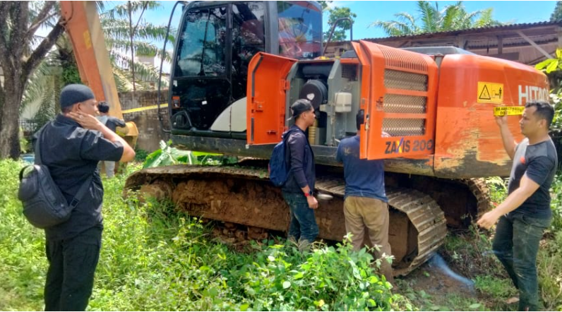 Gerebek Tambang Emas Ilegal, Polisi Amankan 6 Pekerja dan 1 Alat Berat