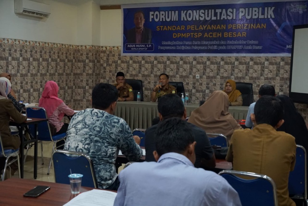 Tingkatkan Peran Serta Masyarakat, DPMPTSP Aceh Besar Gelar FKP Standar ...