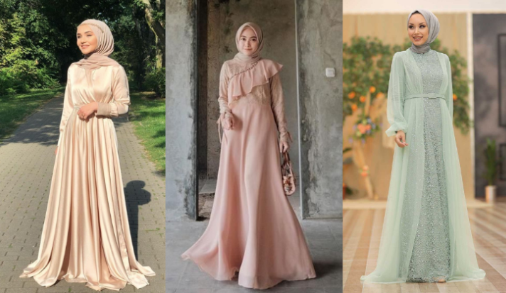 8 Model Gaun Bridesmaid Hijab yang Elegan