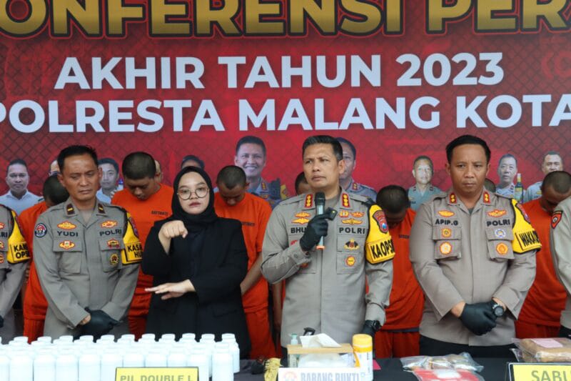 Polresta Malang Kota Ungkap 1.086 Kasus Sepanjang Tahun 2023