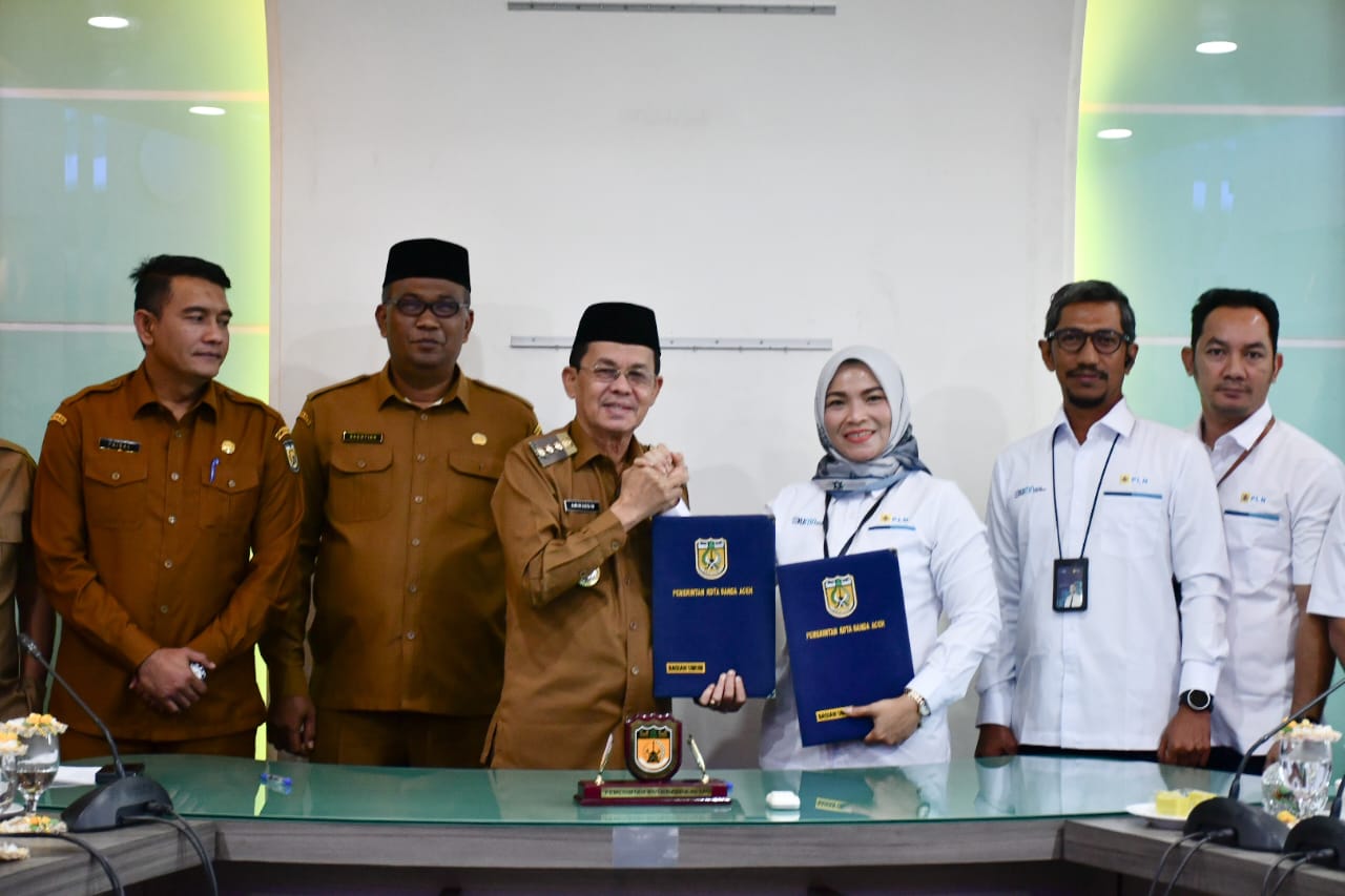 Pemko Banda Aceh dan PT PLN Teken Perjanjian Kerjasama Pemungutan dan Penyetoran Pajak PJU