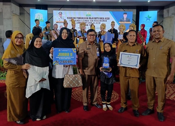 Aceh Besar Juara Perpustakaan Sekolah dan Ratu Baca Provinsi Aceh