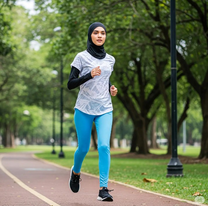 12 Rekomendasi Outfit Lari Hijab Nyaman untuk Hijabers Aktif